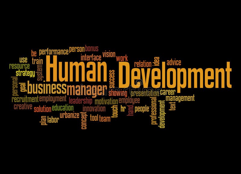 Word Cloud with HUMAN DEVELOPMENT Concept Stock Illustration ...
