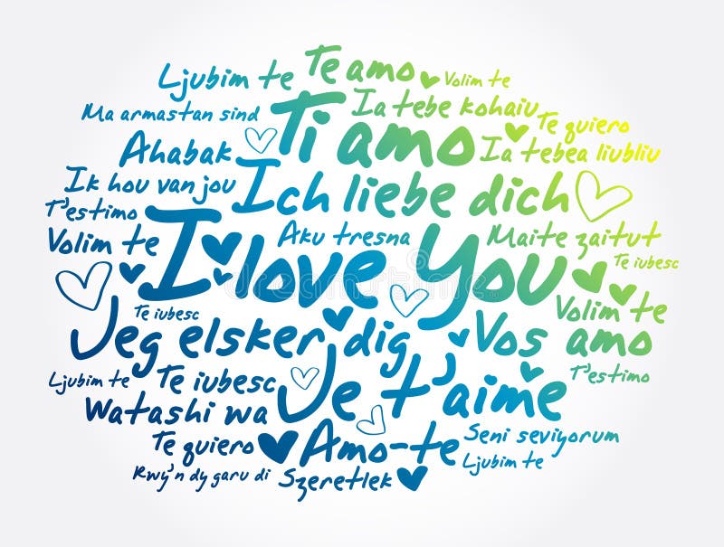 I Love You Different Languages Stock Illustrations – 437 I Love You ...