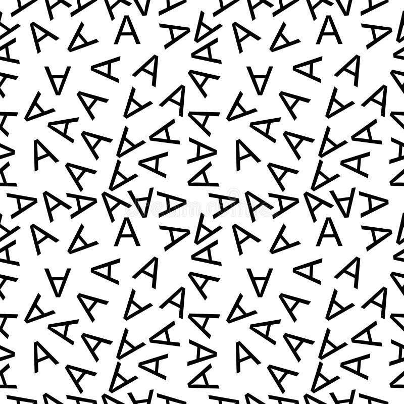 Text Seamless Pattern with Words.Seamless Vector Black on White Letters ...