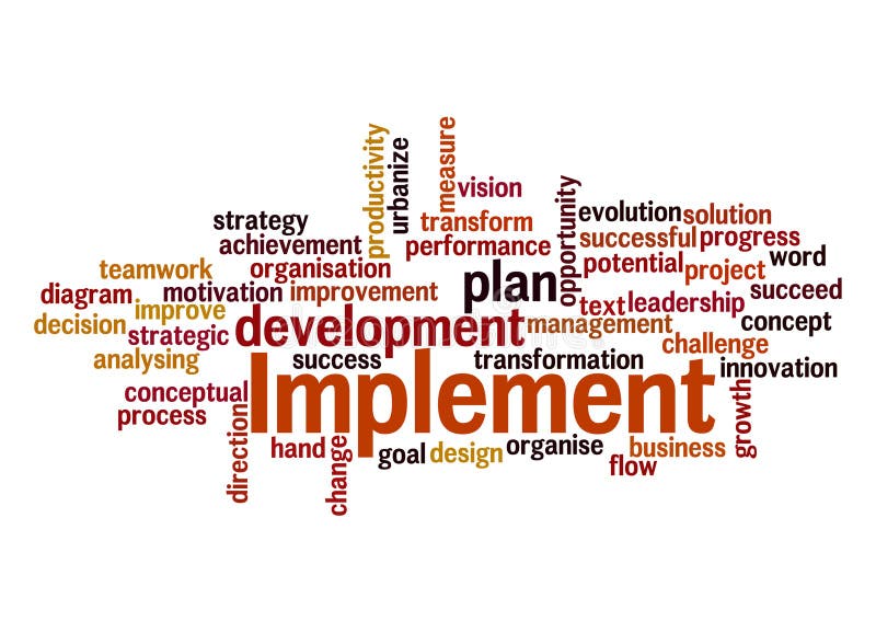 Word Cloud with IMPLEMENT Concept Stock Image - Image of innovation ...