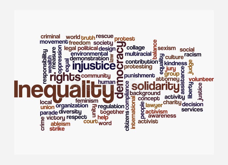 Word Cloud with INEQUALITY Concept, Isolated on a White Background ...