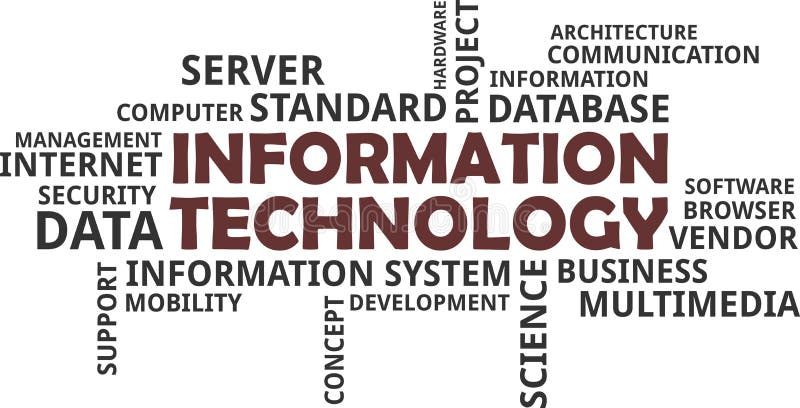 Word Cloud - Information Technology Stock Vector - Illustration of ...