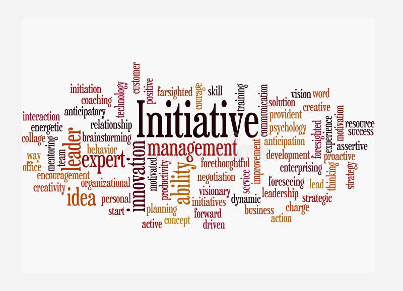 Word Cloud with INITIATIVE Concept, Isolated on a White Background ...