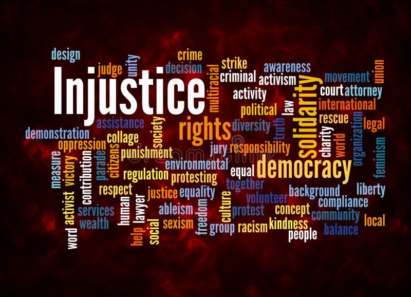 Word Cloud with INJUSTICE Concept Create with Text only Stock ... Word Cloud with INJUSTICE Concept Create with Text only Stock ...