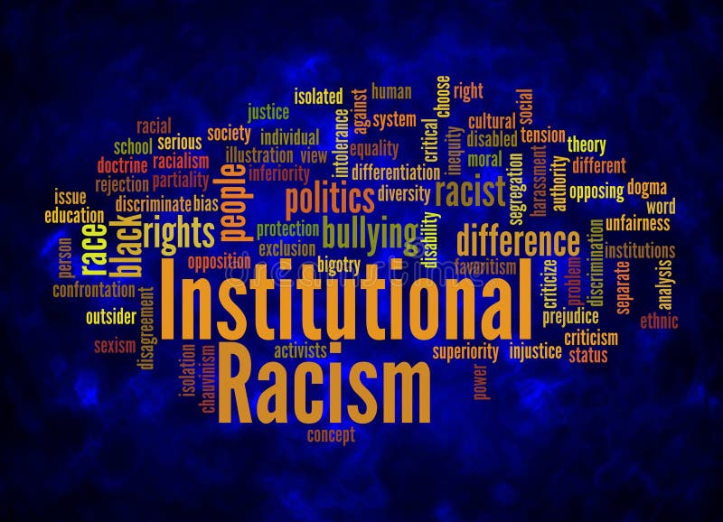 Institutional Racism Word Cloud Stock Vector - Illustration of economic ...