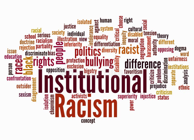 Institutional Racism Word Cloud Stock Vector - Illustration of economic ...