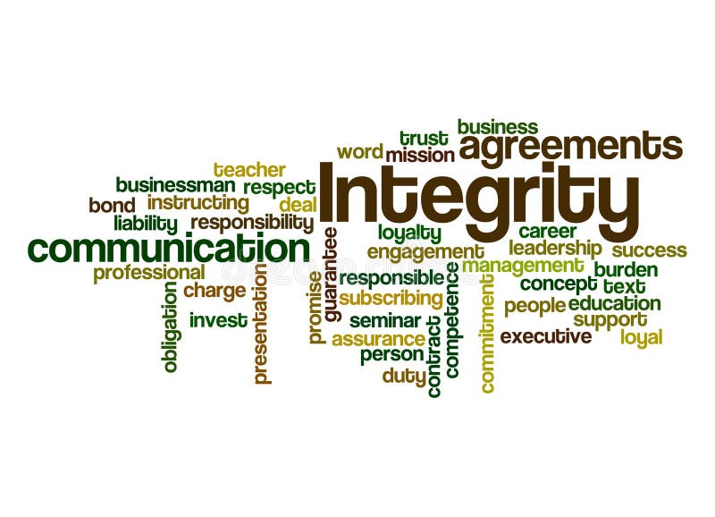 Word Cloud with INTEGRITY Concept Stock Illustration - Illustration of ...