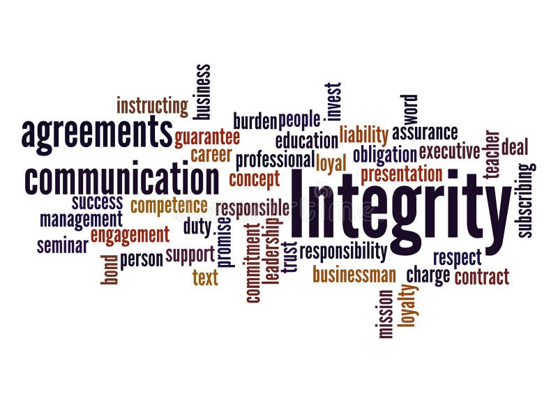 Word Cloud with INTEGRITY Concept Stock Image - Image of leadership ...