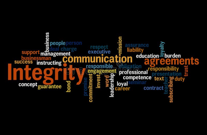 Word Cloud with INTEGRITY Concept Stock Image - Image of person ...
