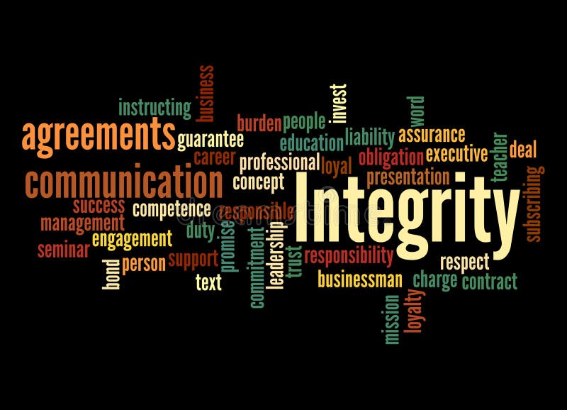 Word Cloud with INTEGRITY Concept Stock Photo - Image of invest ...