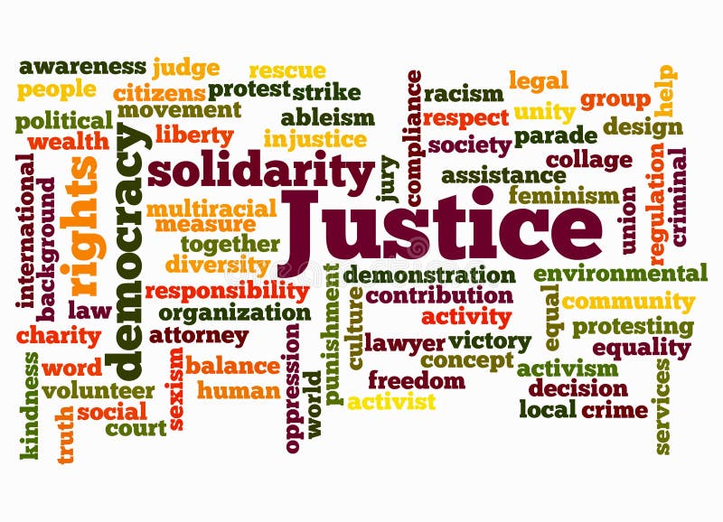 Word Cloud with JUSTICE Concept Create with Text only Stock ...