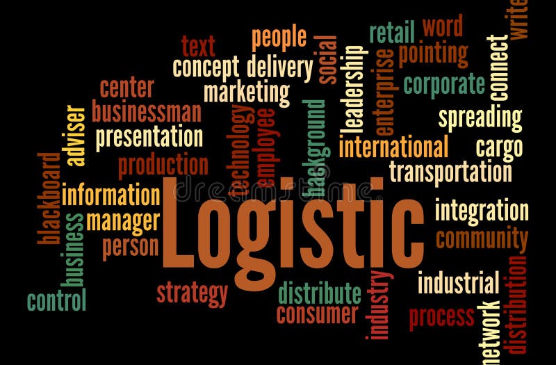 Word Cloud with LOGISTIC Concept Stock Illustration - Illustration of ...