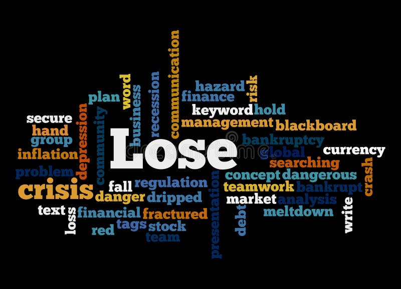 Word Cloud with LOSE Concept Stock Illustration - Illustration of ...