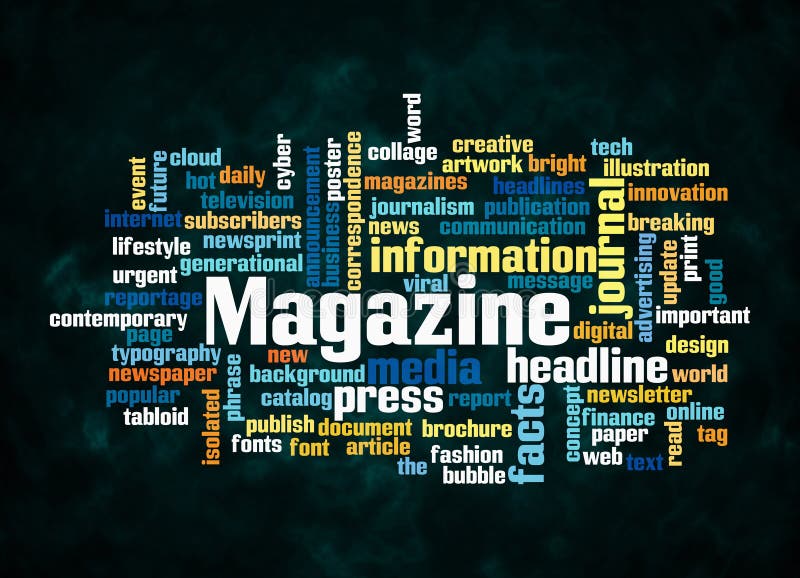 Word Cloud with MAGAZINE Concept Create with Text only Stock Photo ...