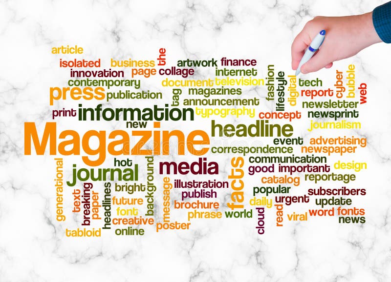 Word Cloud with MAGAZINE Concept Create with Text only Stock Image ...