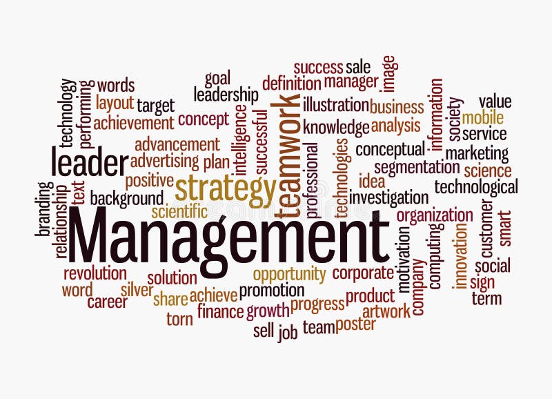 Word Cloud with MANAGEMENT Concept, Isolated on a White Background ...