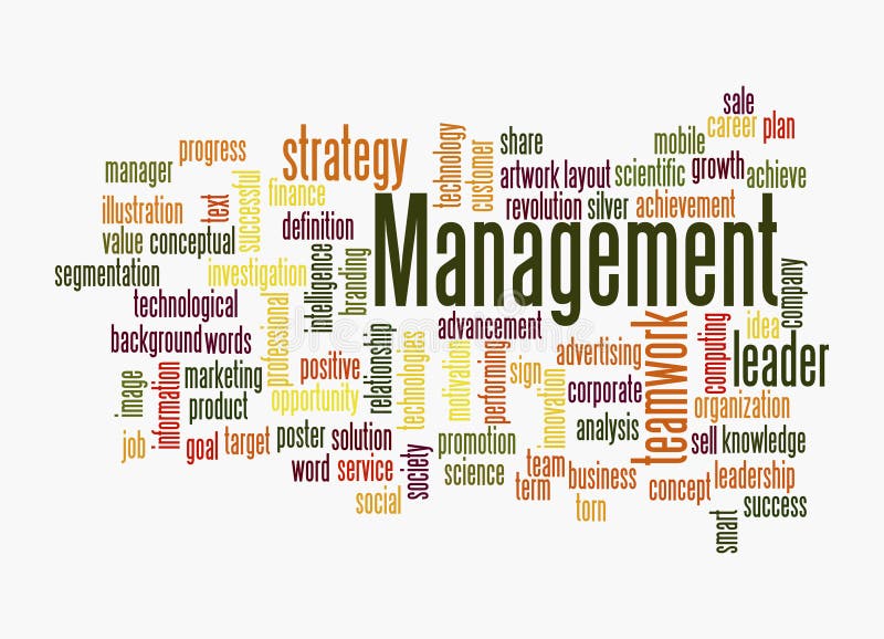 Word Cloud with MANAGEMENT Concept, Isolated on a White Background ...