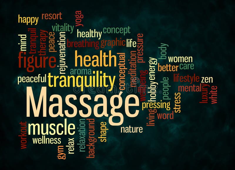 Word Cloud with MASSAGE Concept Create with Text only Stock ...