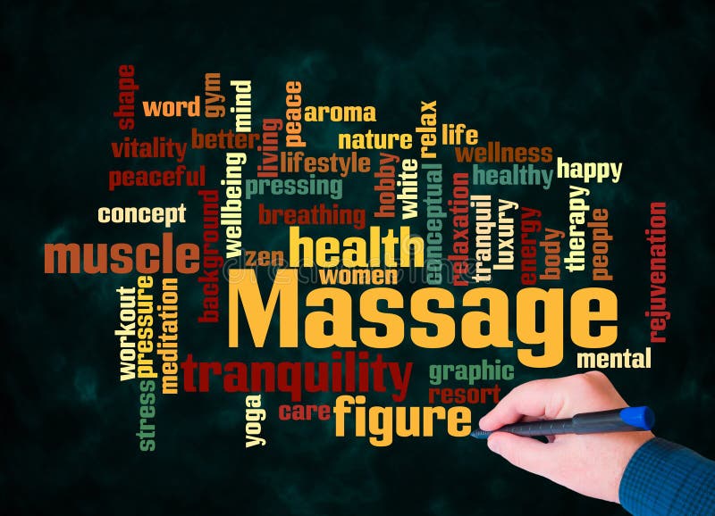 Word Cloud with MASSAGE Concept Create with Text only Stock Photo ...