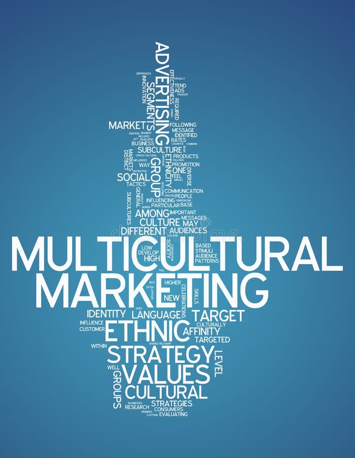 Word Cloud Multicultural Marketing Stock Illustration - Illustration of ...