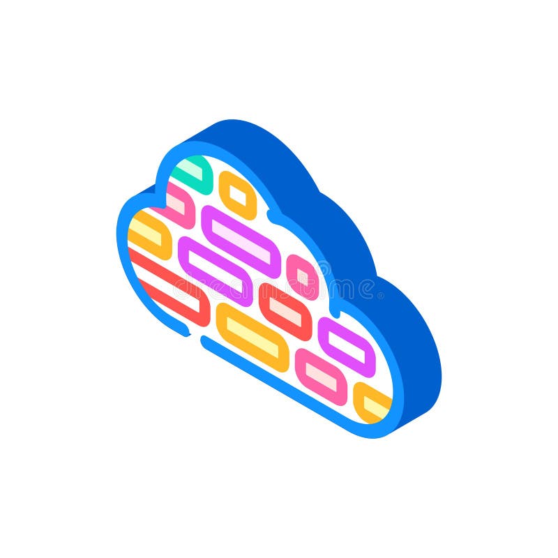 Word Cloud Natural Language Processing Nlp Isometric Icon Vector ...