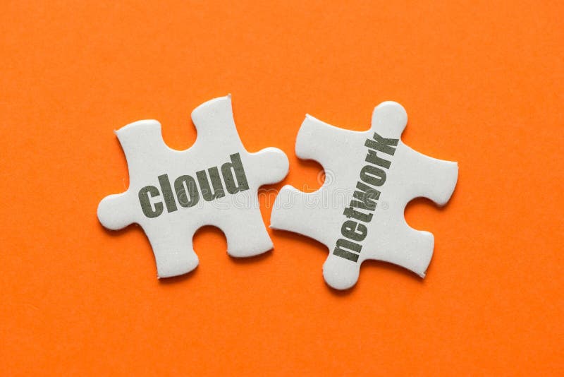 The Word Cloud Network on Two Matching Puzzle on Orange Background ...