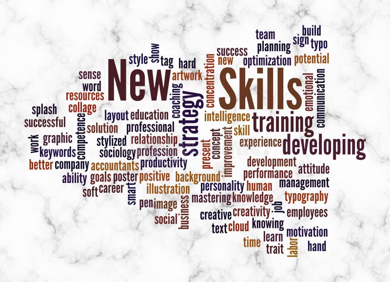 Word Cloud with NEW SKILLS Concept Create with Text only Stock Photo ...