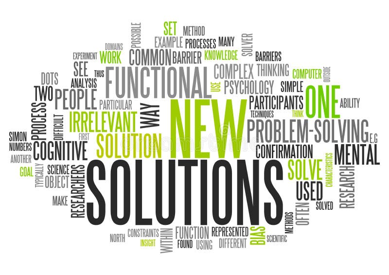 Word Cloud New Solutions stock illustration. Illustration of solutions ...