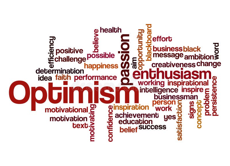 Word Cloud with OPTIMISM Concept Stock Illustration - Illustration of ...