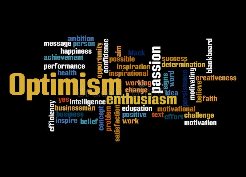 Word Cloud with OPTIMISM Concept Stock Illustration - Illustration of ...