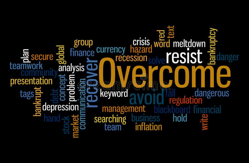 Word Cloud with OVERCOME Concept Stock Illustration - Illustration of ...