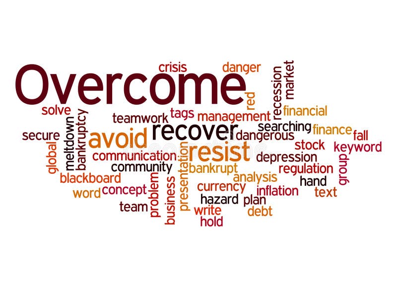 Word Cloud with OVERCOME Concept Stock Illustration - Illustration of ...