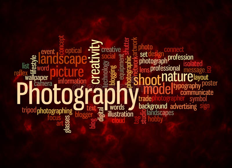 Word Cloud with PHOTOGRAPHY Concept Create with Text only Stock ...
