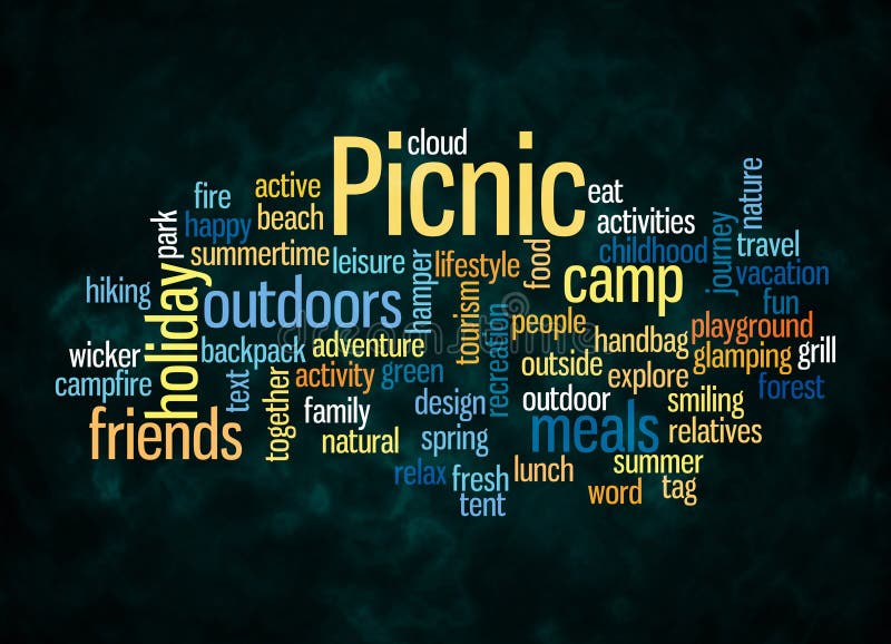 Word Cloud with PICNIC Concept Create with Text only Stock Illustration ...