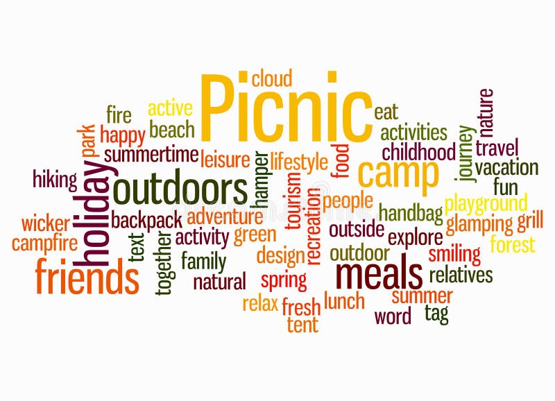 Word Cloud with PICNIC Concept Create with Text only Stock Illustration ...