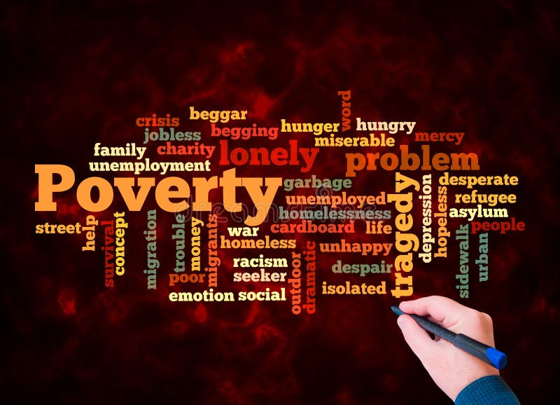 Word Cloud with POVERTY Concept Create with Text only Stock Image ...