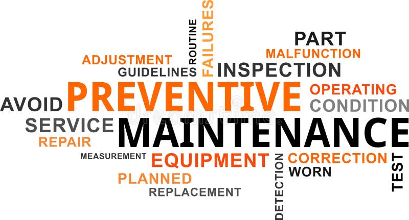 Word Cloud - Preventive Maintenance Stock Vector - Illustration of ...