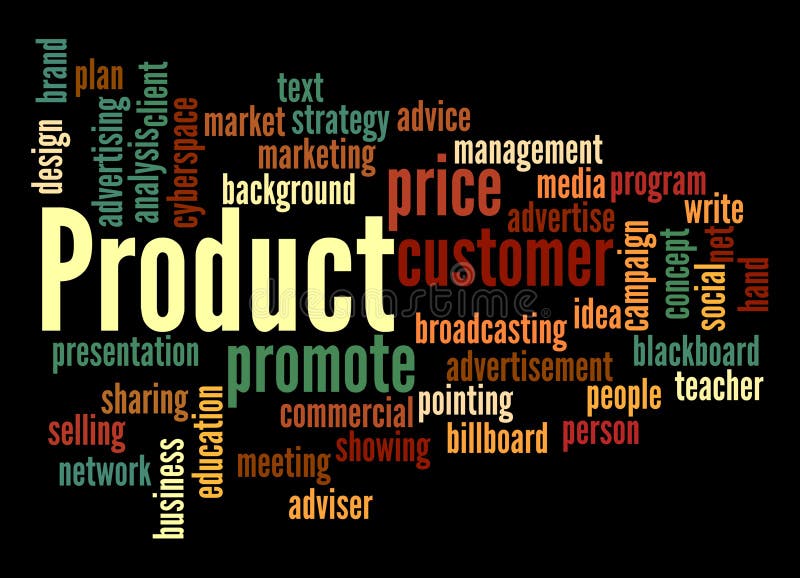 Word Cloud with PRODUCT Concept Stock Image - Image of broadcasting ...