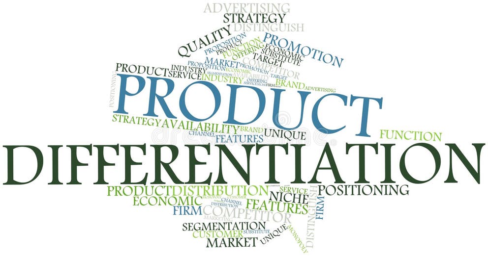 Word Cloud for Product Differentiation Stock Illustration ...