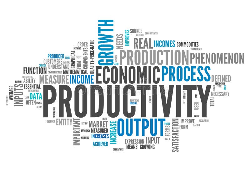 Word Cloud Productivity stock illustration. Illustration of layout ...