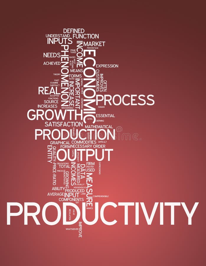 Word Cloud Productivity stock illustration. Illustration of labor ...