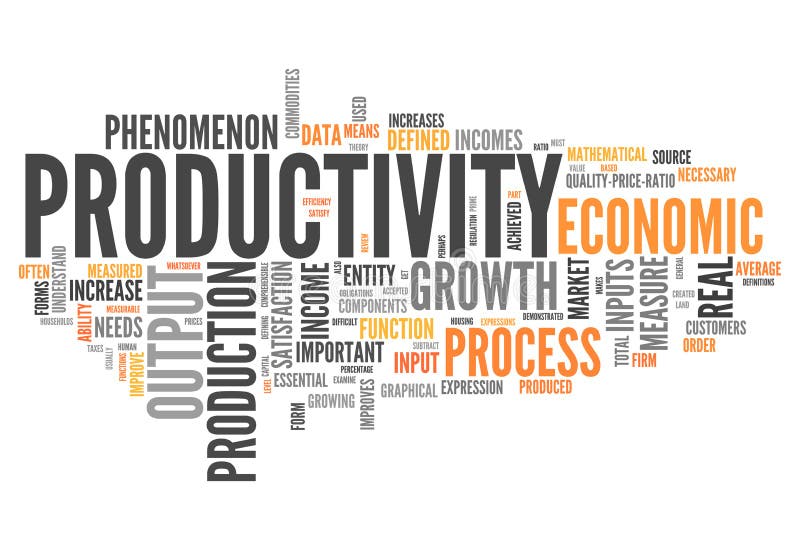 Word Cloud Productivity stock illustration. Illustration of factory ...