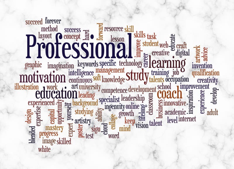 Word Cloud with PROFESSIONAL Concept Create with Text only Stock Photo ...