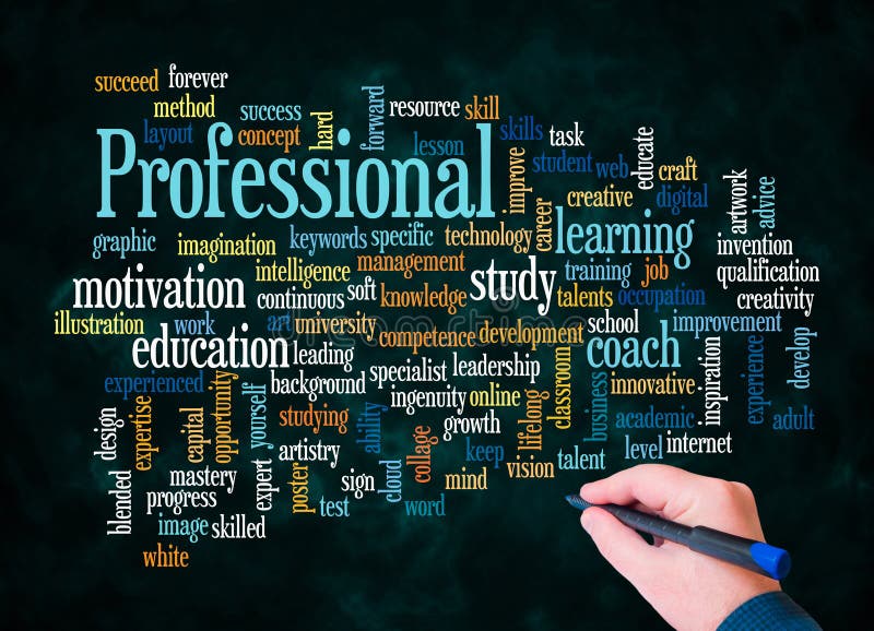 Word Cloud with PROFESSIONAL Concept Create with Text only Stock Image ...