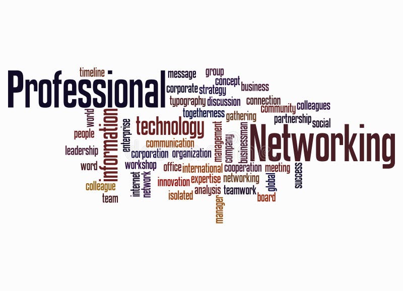 Professional Networking Word Cloud. Stock Illustration - Illustration ...