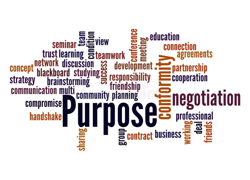 Word Cloud with PURPOSE Concept Stock Illustration - Illustration of ...