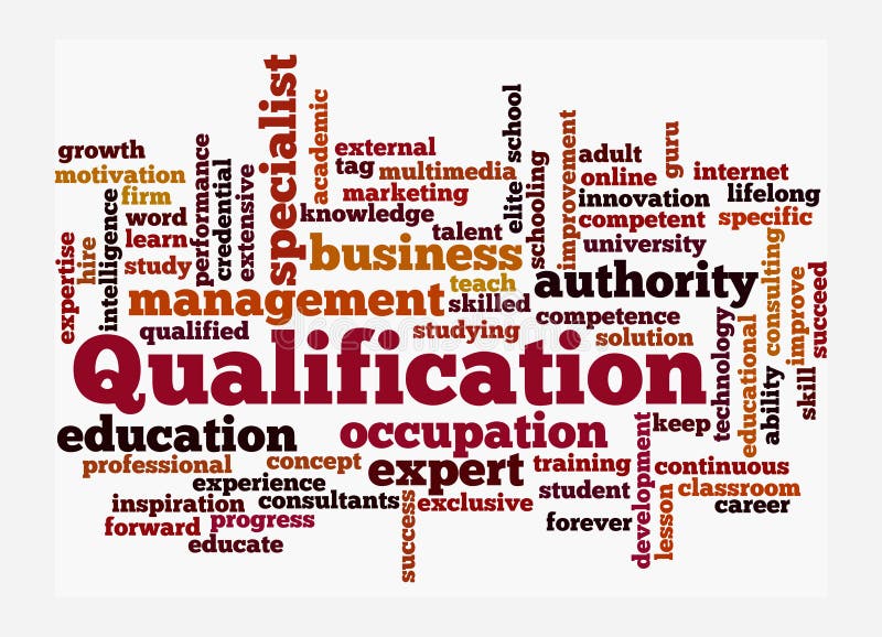 Word Cloud with QUALIFICATION Concept, Isolated on a White Background ...