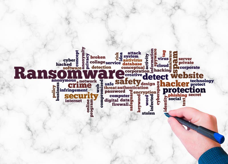 Word Cloud with RANSOMWARE Concept Create with Text only Stock Image ...