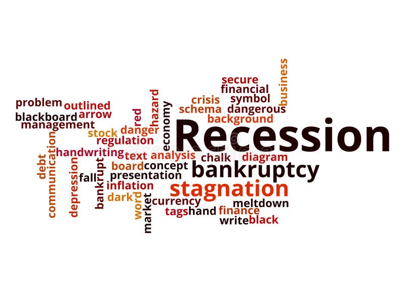Word Cloud with RECESSION Concept Stock Image - Image of communication ...