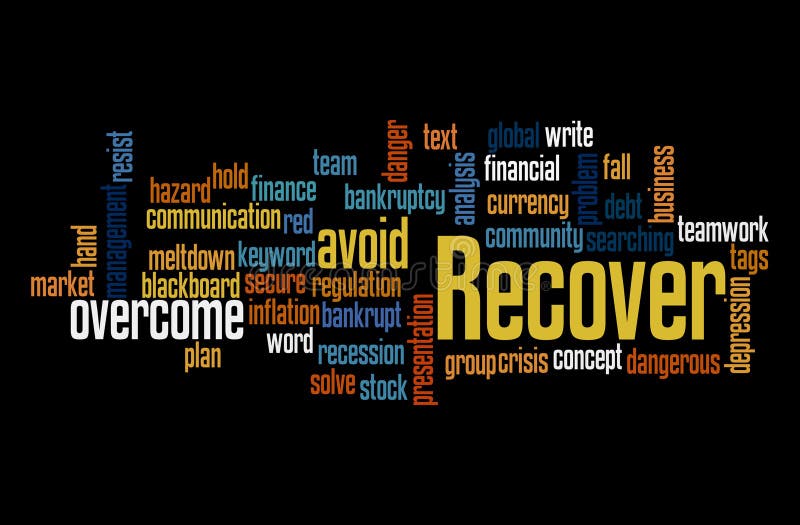Word Cloud with RECOVER Concept Stock Image - Image of group, business ...